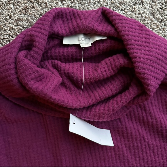 LOFT | Tops | Loft Waffle Cowl Neck Tunic Top | Poshmark